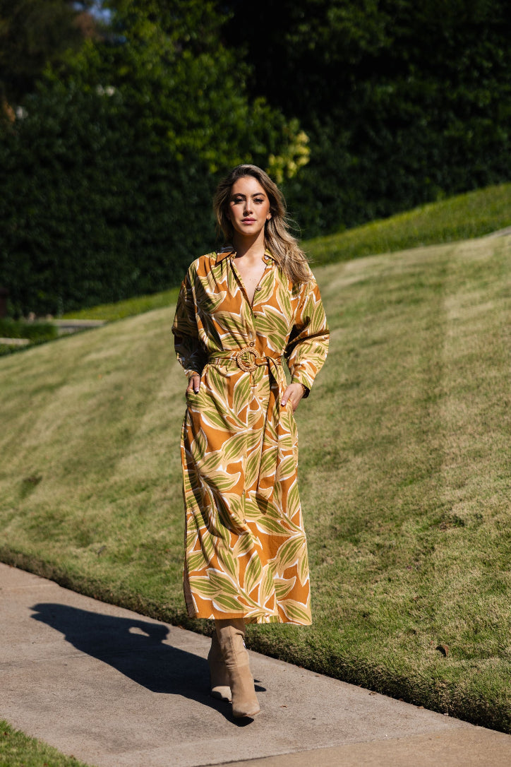 Desert Palm Shirt Dress with Belt – Shop Karlie